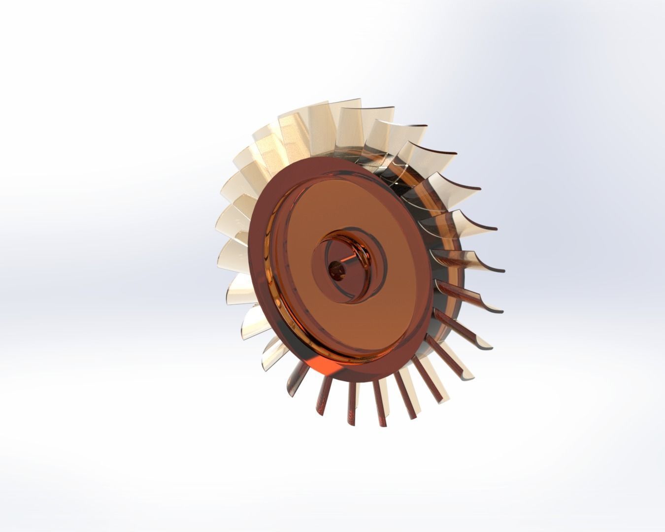 axial turbine 3D model 3D printable | CGTrader