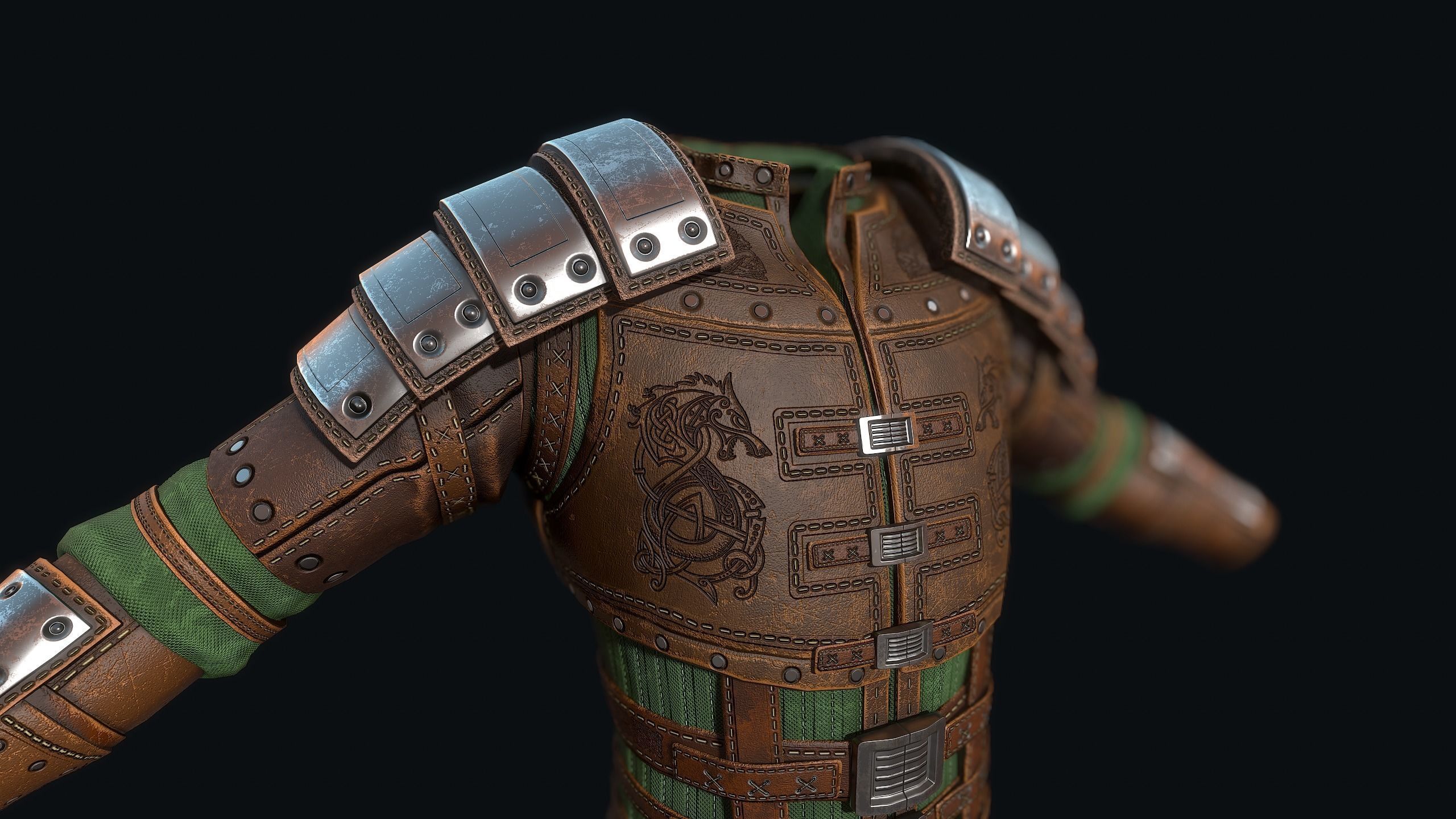 3D model Light leather armor VR / AR / low-poly | CGTrader