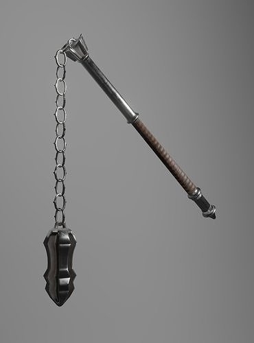 Medieval iron flail free VR / AR / low-poly 3D model rigged | CGTrader