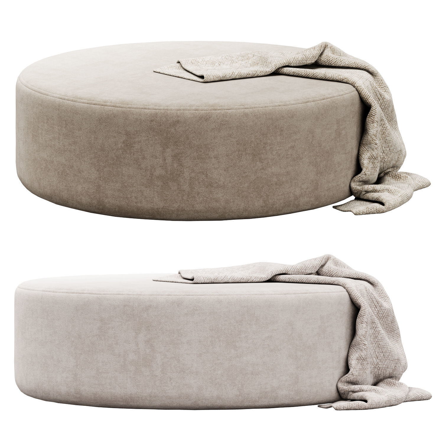 Spool Ottoman By Kardiel 3D model | CGTrader