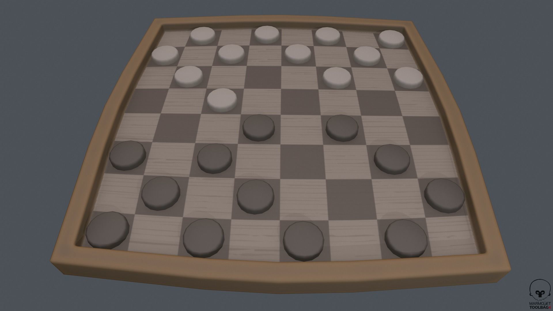 Stylized Daam Board free VR / AR / low-poly 3D model | CGTrader