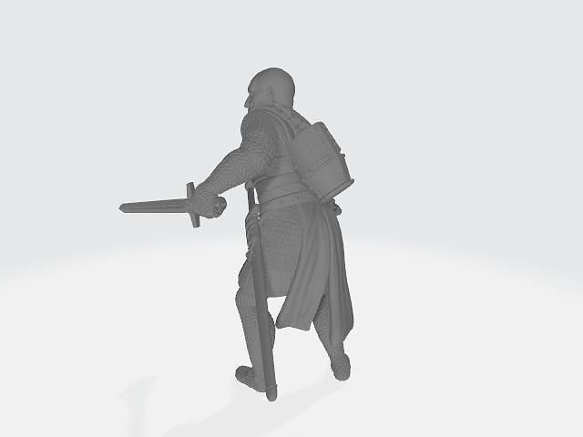 Medieval knight with mace and dagger 3D model 3D printable | CGTrader