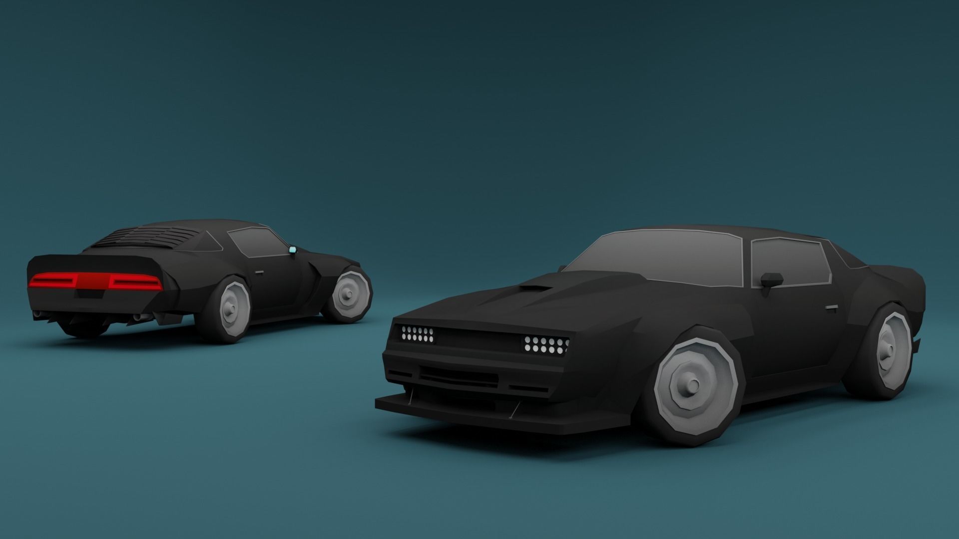 3D model STYLIZED MUSCLE CARS PACK VR / AR / low-poly | CGTrader