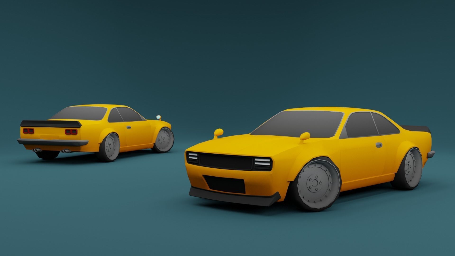 3D model STYLIZED MUSCLE CARS PACK VR / AR / low-poly | CGTrader