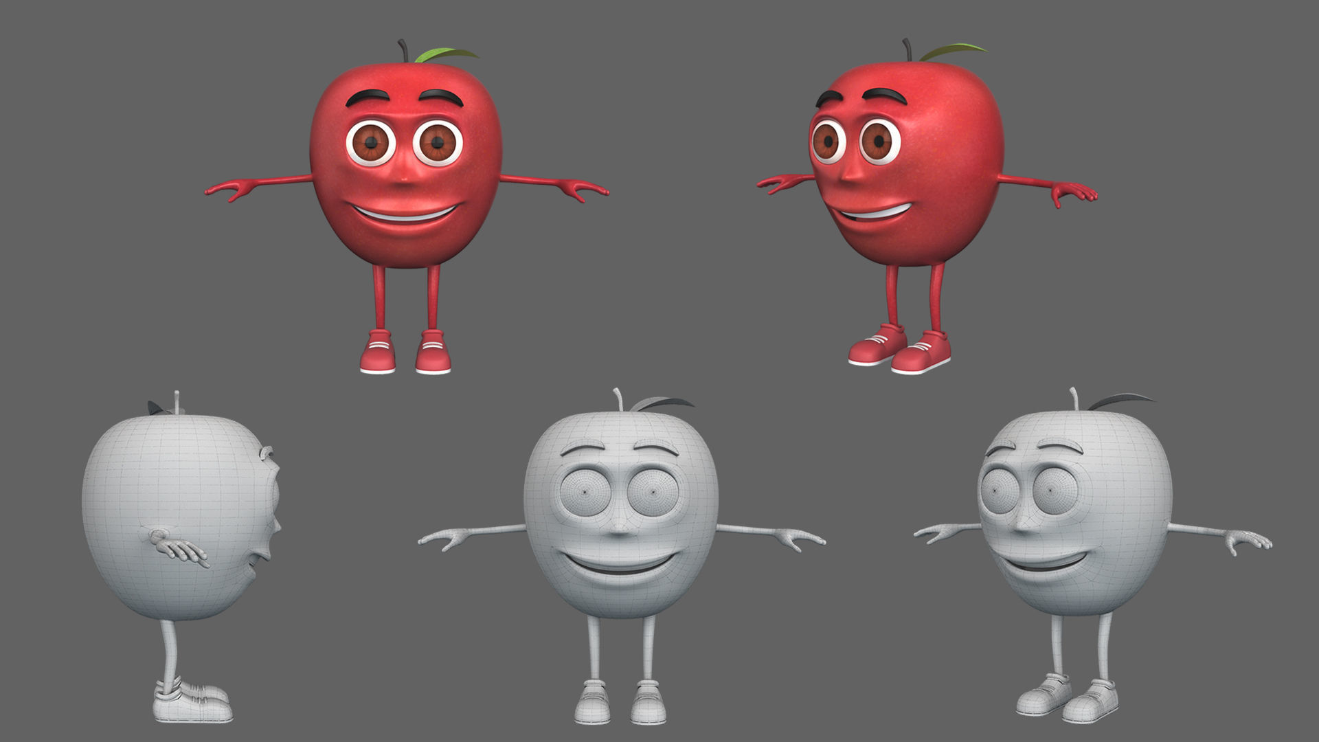 Apple Cartoon 3D model | CGTrader