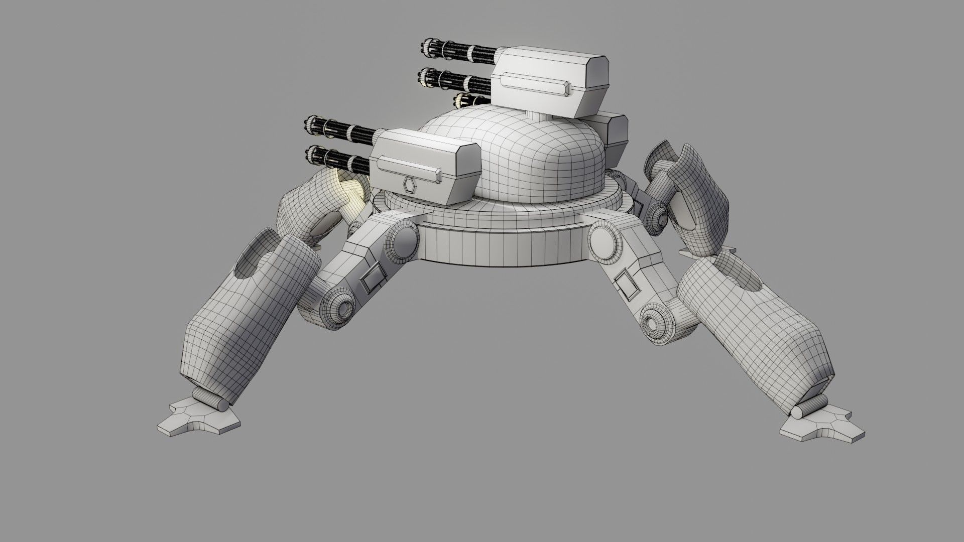 3D model Sci Fi Quad Bot - Low Poly - Game Ready - PBR VR / AR / low ...