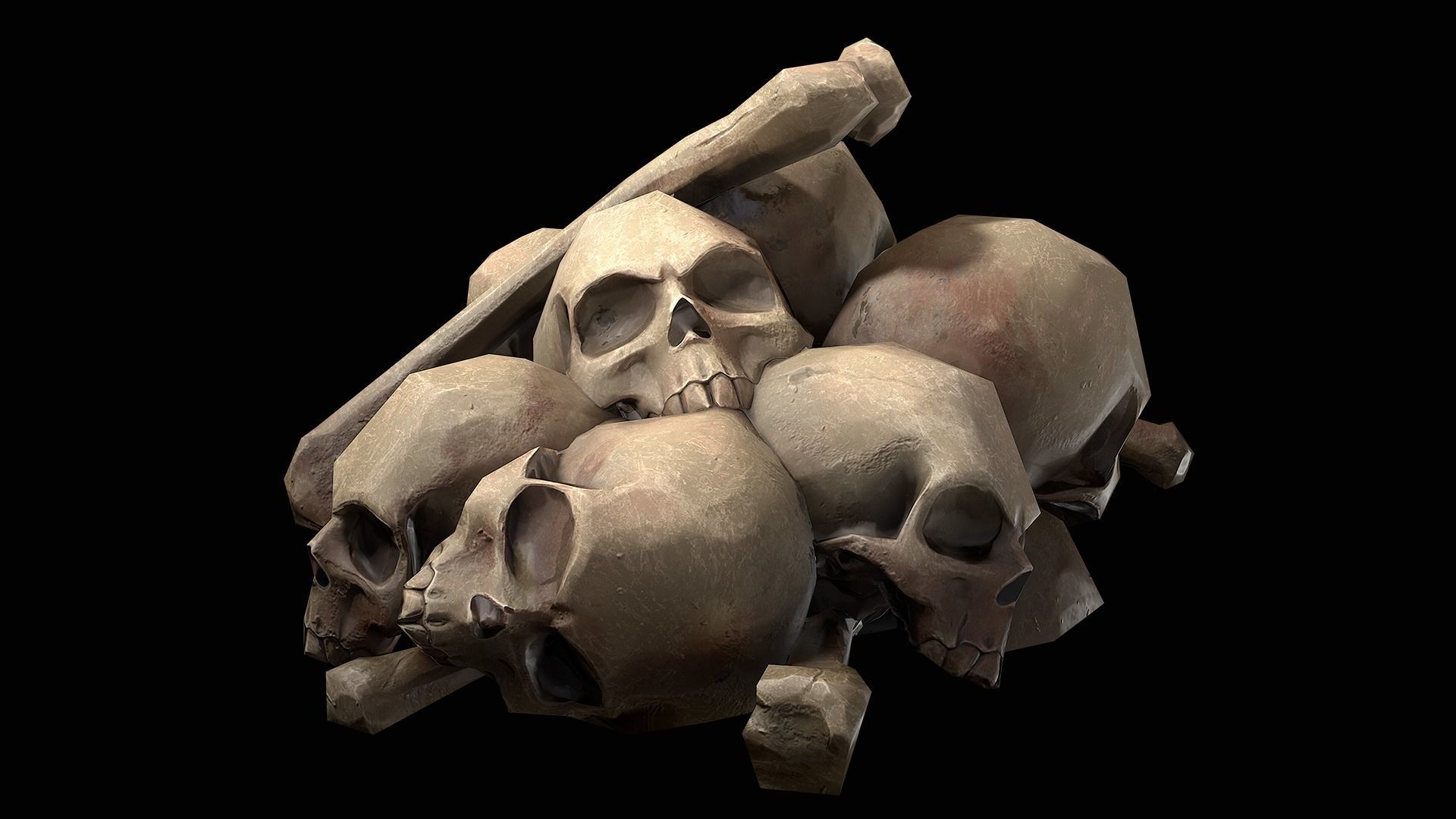 3D model Small Pile of Skulls VR / AR / low-poly | CGTrader