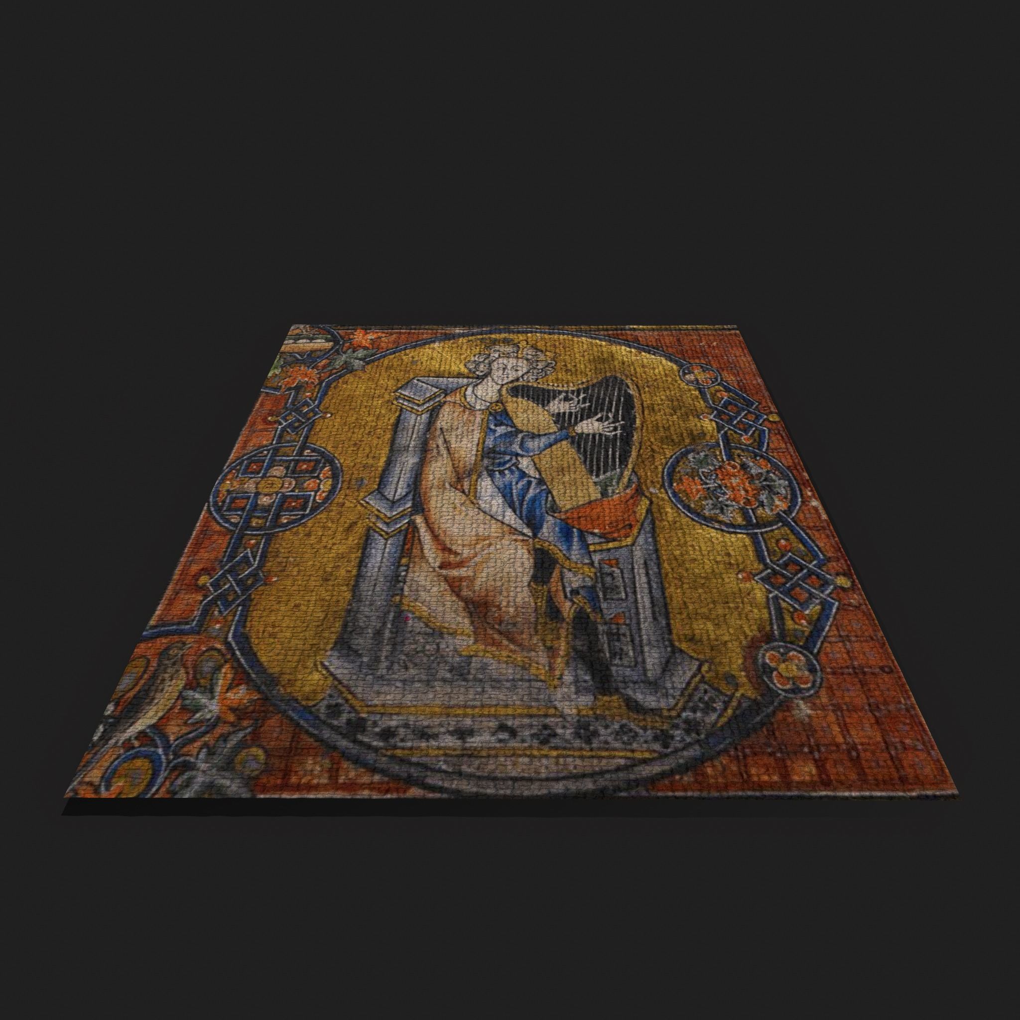 3D model King David Playing Harp VR / AR / low-poly | CGTrader