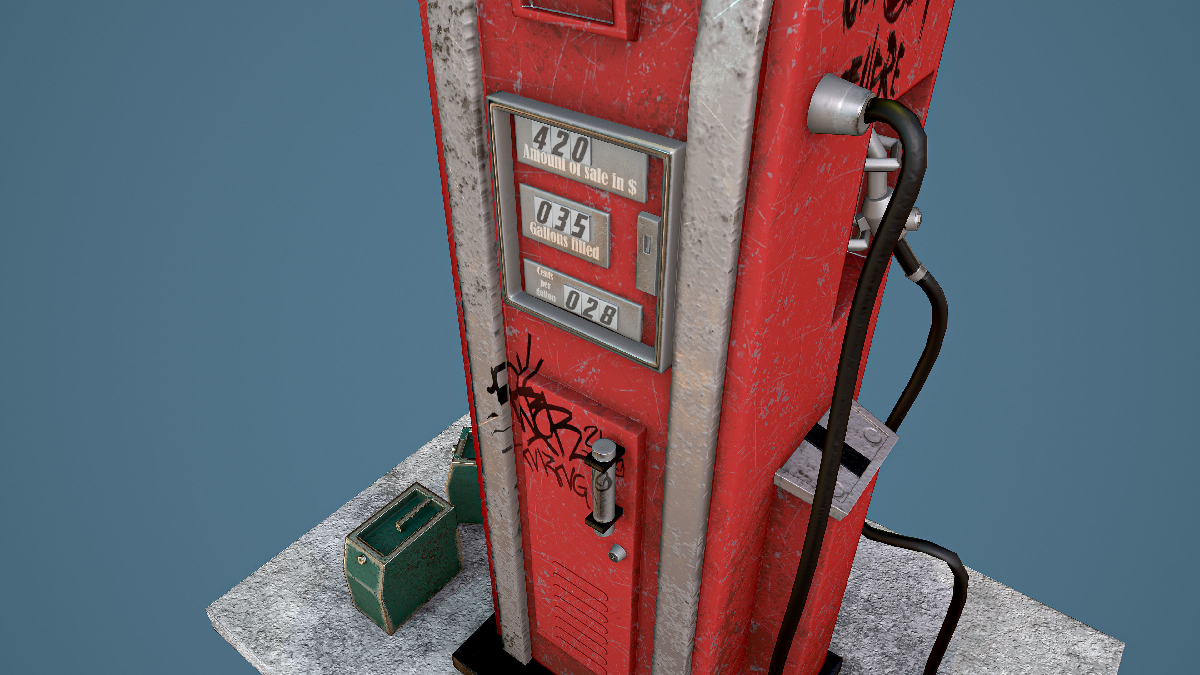 3D model Fallout gas station VR / AR / low-poly | CGTrader