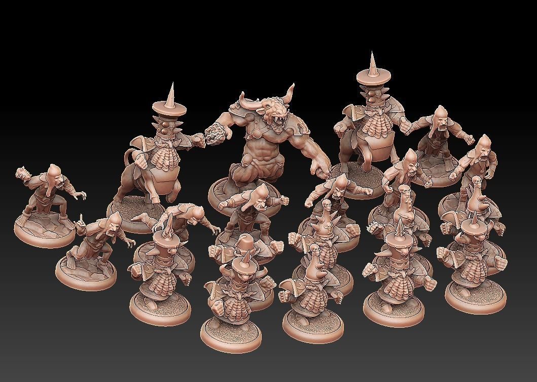 Chaos Dwarfts fantasy football 3D model 3D printable | CGTrader