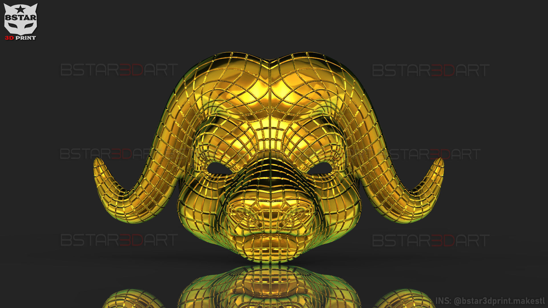 Squid Game Mask - Vip Buffalo Mask Cosplay 3D model 3D printable | CGTrader