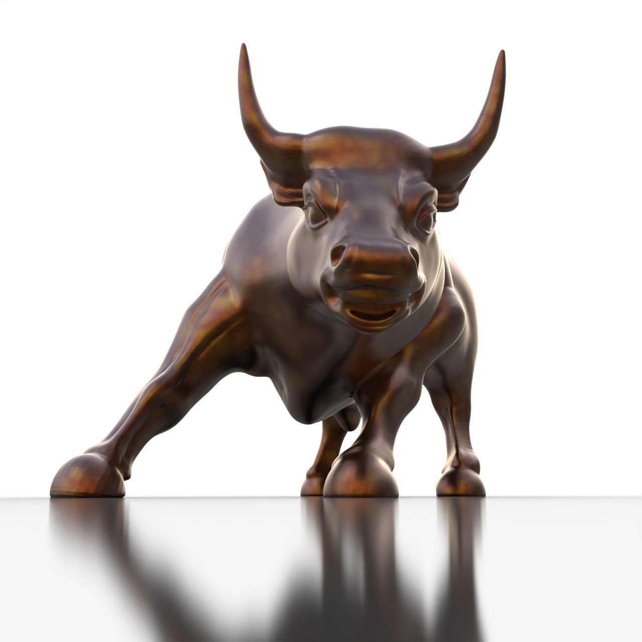 CHARGING BULL 3D model 3D printable | CGTrader