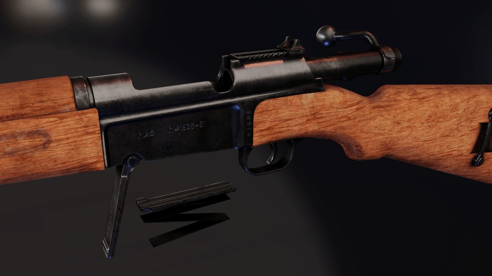 3D model MAS 36 51 with grenade launcher VR / AR / low-poly | CGTrader