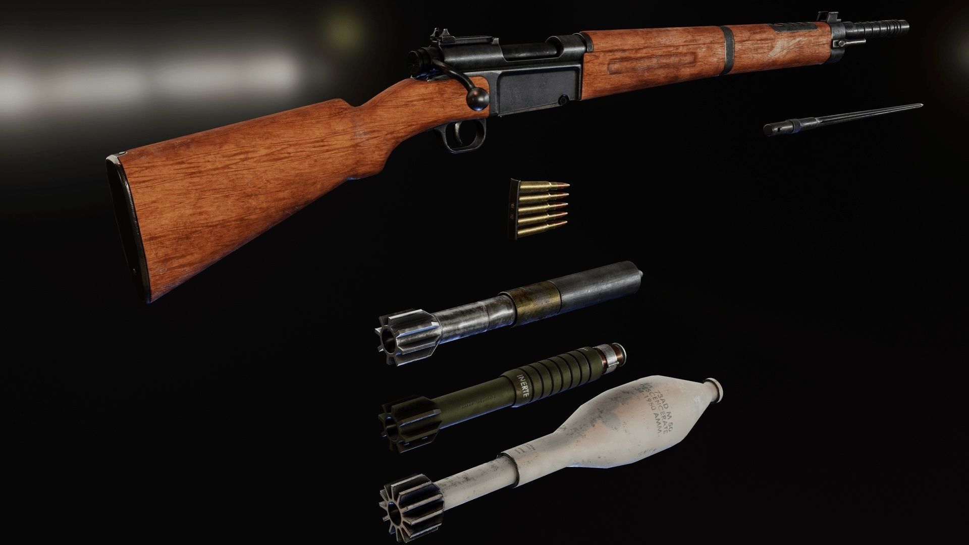 3D model MAS 36 51 with grenade launcher VR / AR / low-poly | CGTrader