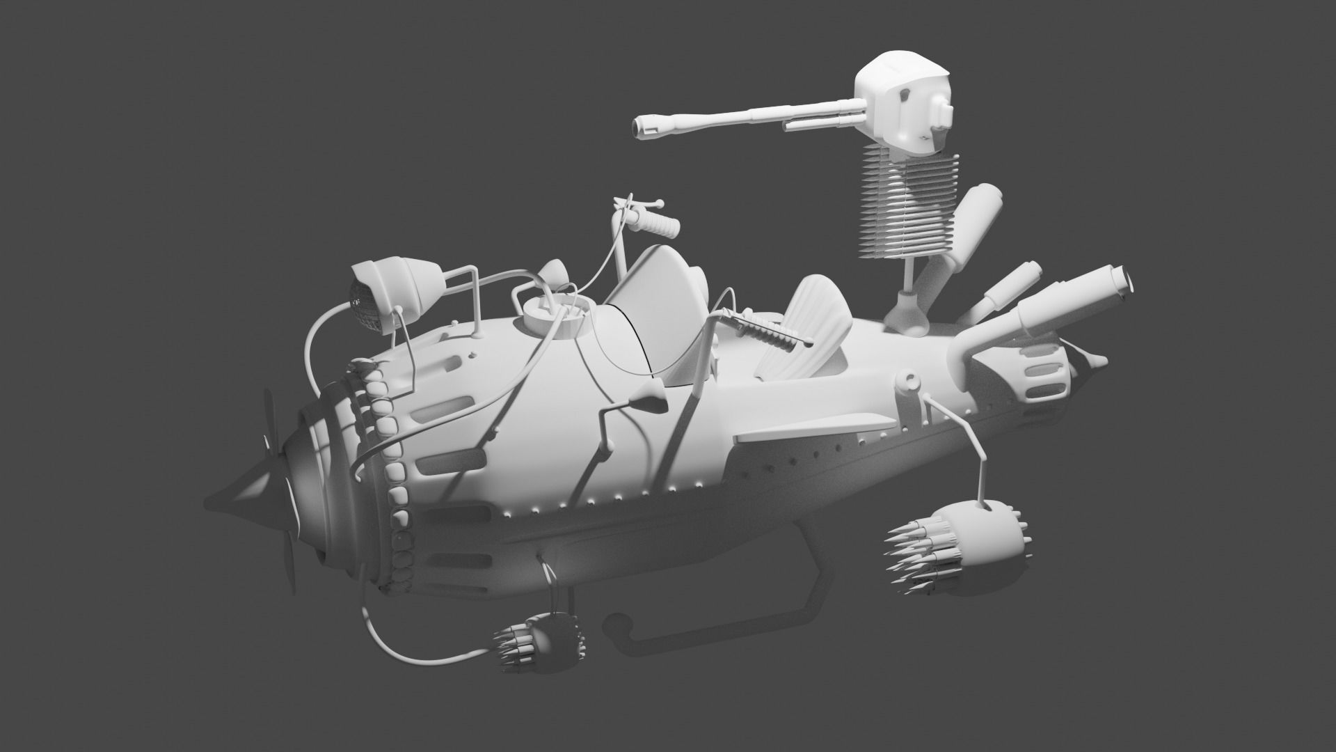 3D science fiction motorcycle 3D model animated | CGTrader