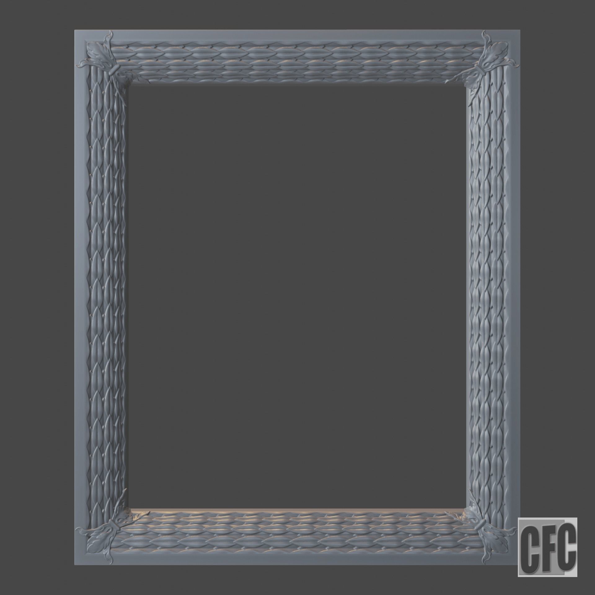 Mirror - picture frame - 3d model for CNC - MirrorFrameCFC12 3D model ...