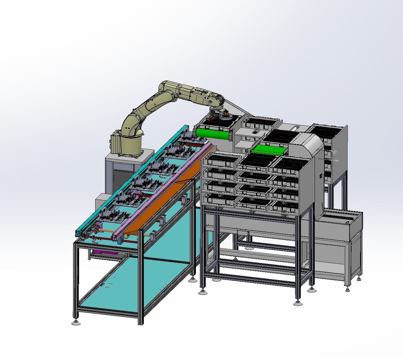 Automatic memory module assembly machine 3D model | CGTrader