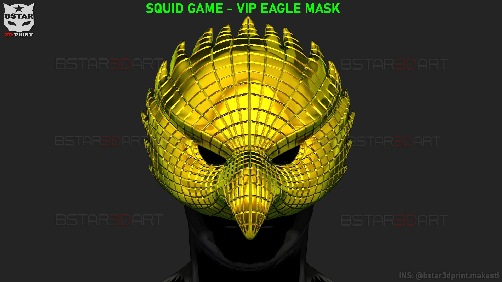 Squid Game Mask - Vip Eagle Mask Cosplay 3D model 3D printable | CGTrader