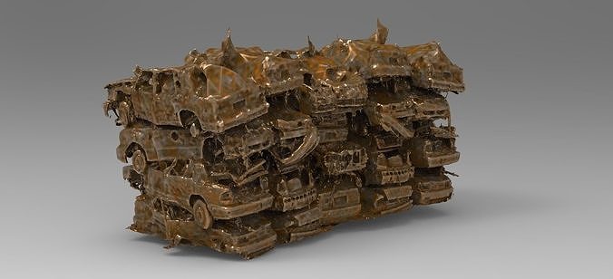 Stacked cars on top of each other 3D model | CGTrader