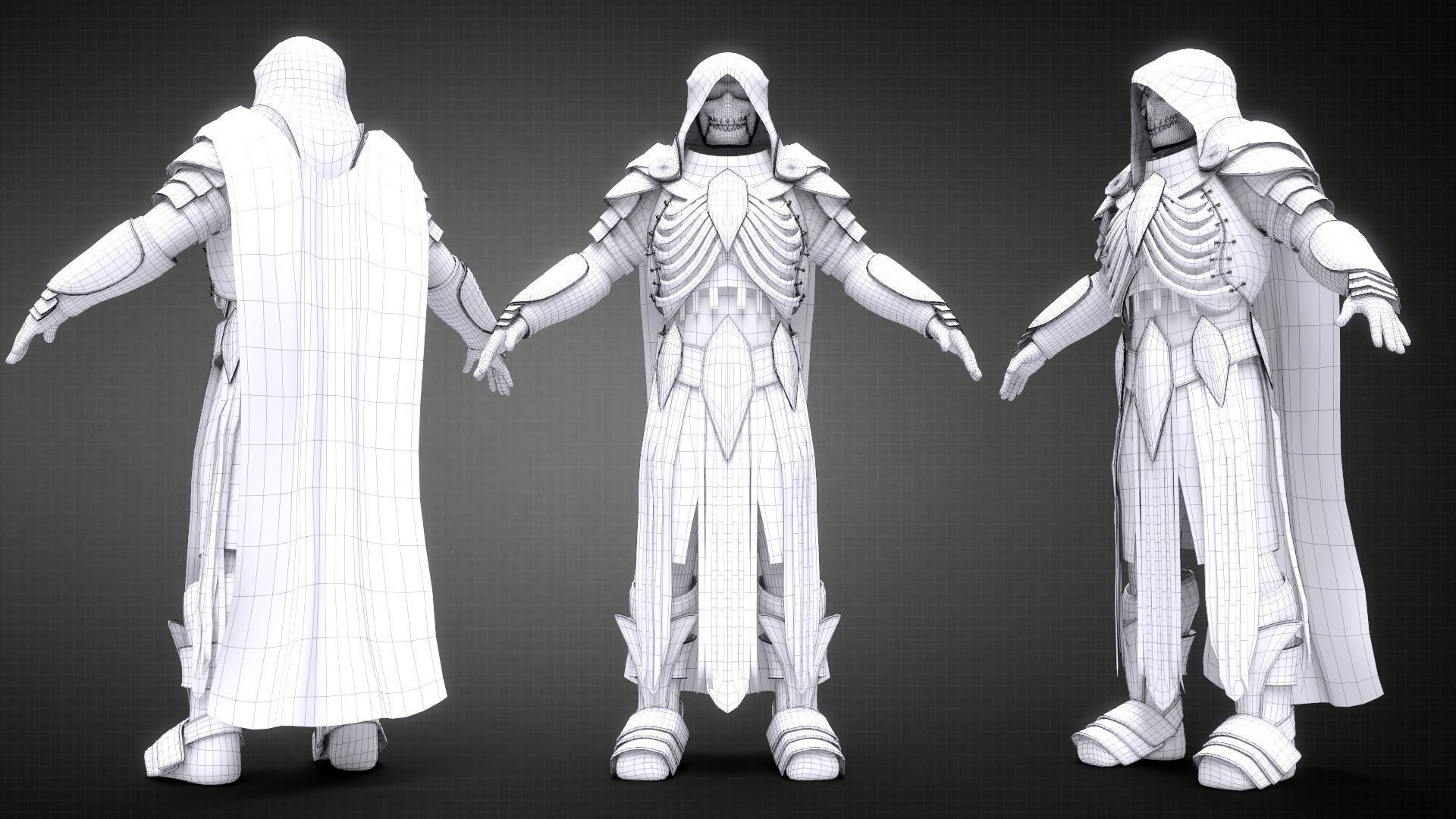 3D model Necromancer armor VR / AR / low-poly | CGTrader
