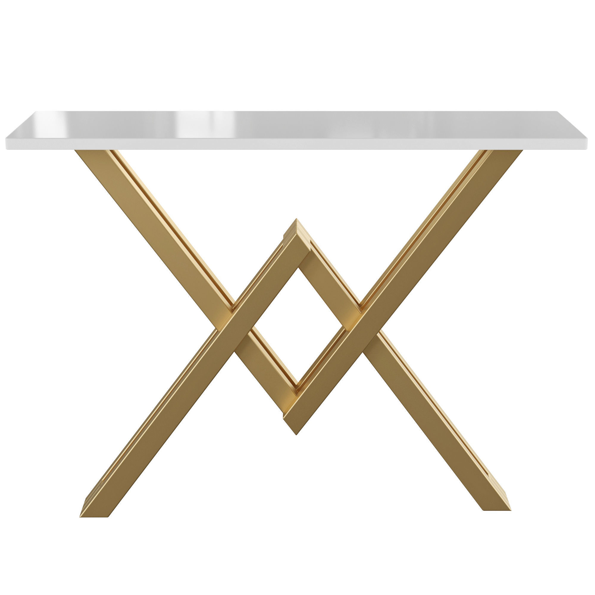 Gold Narrow Console Table Accent Table 3D model | CGTrader