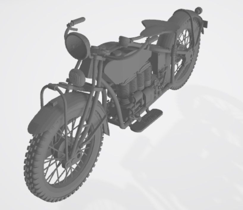 Indian 4 Motorcycle 3D model 3D printable | CGTrader