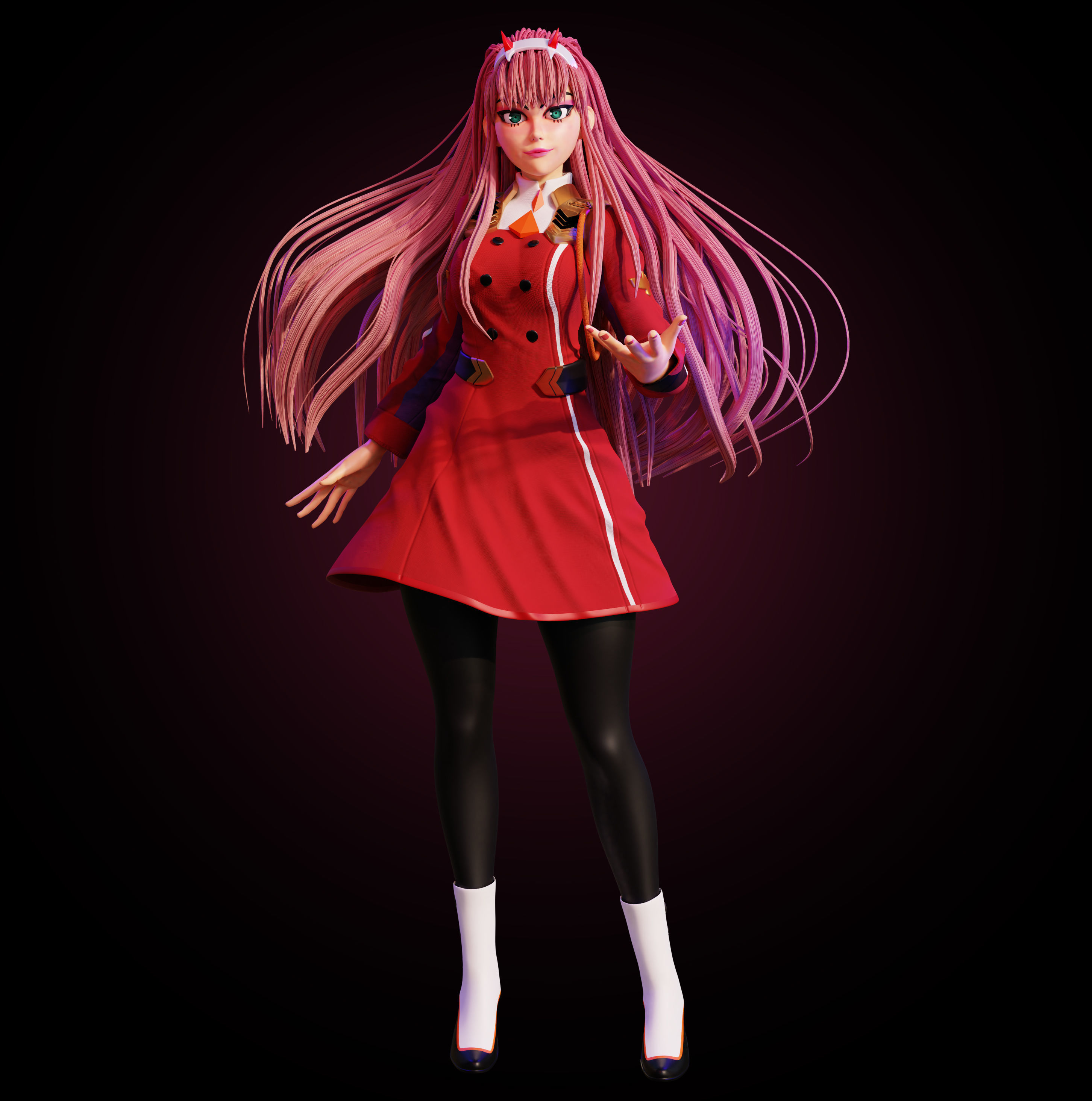 3D model Zero Two - Darling in the Franxx VR / AR / low-poly | CGTrader