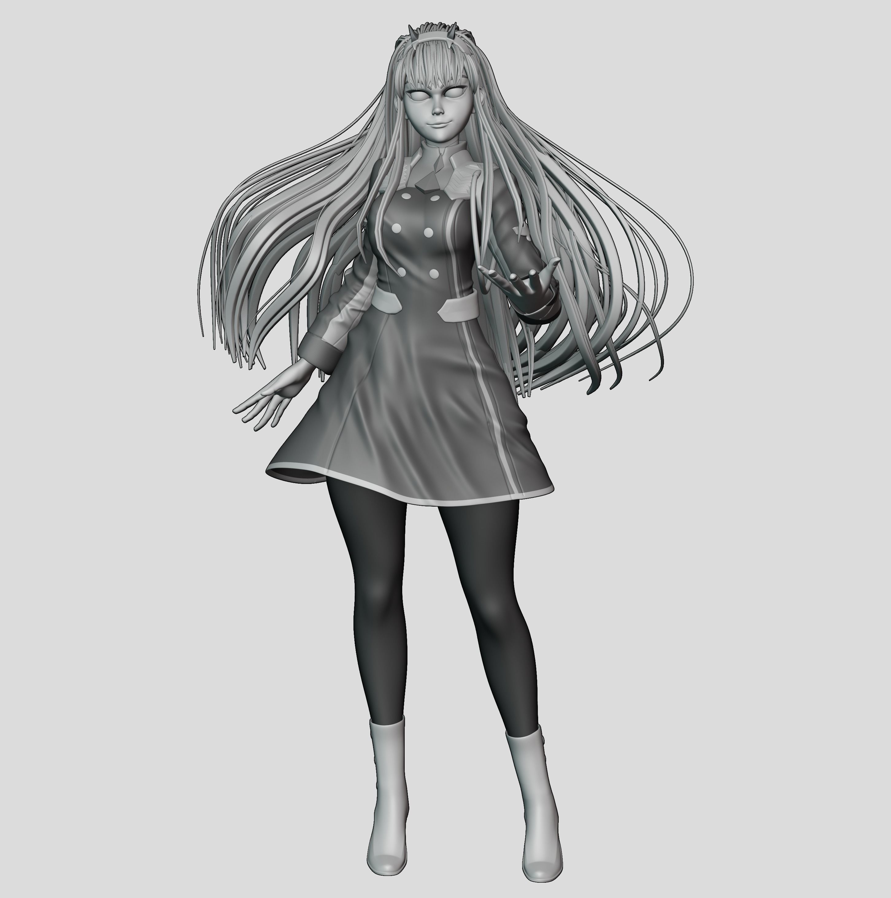 3D model Zero Two - Darling in the Franxx VR / AR / low-poly | CGTrader