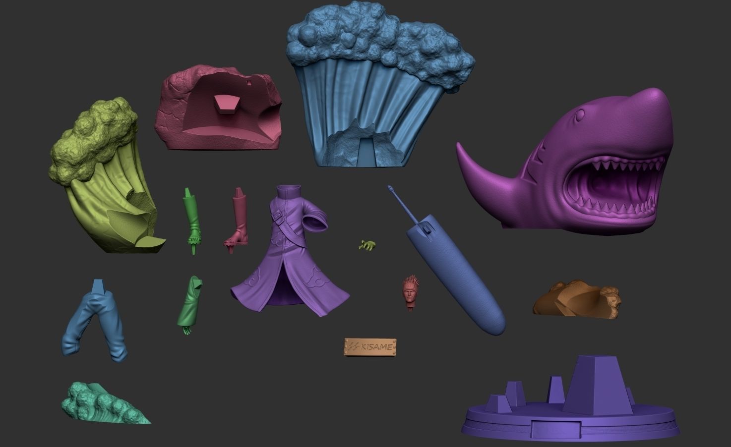 Kisame - Akatsuki 3D model 3D printable | CGTrader