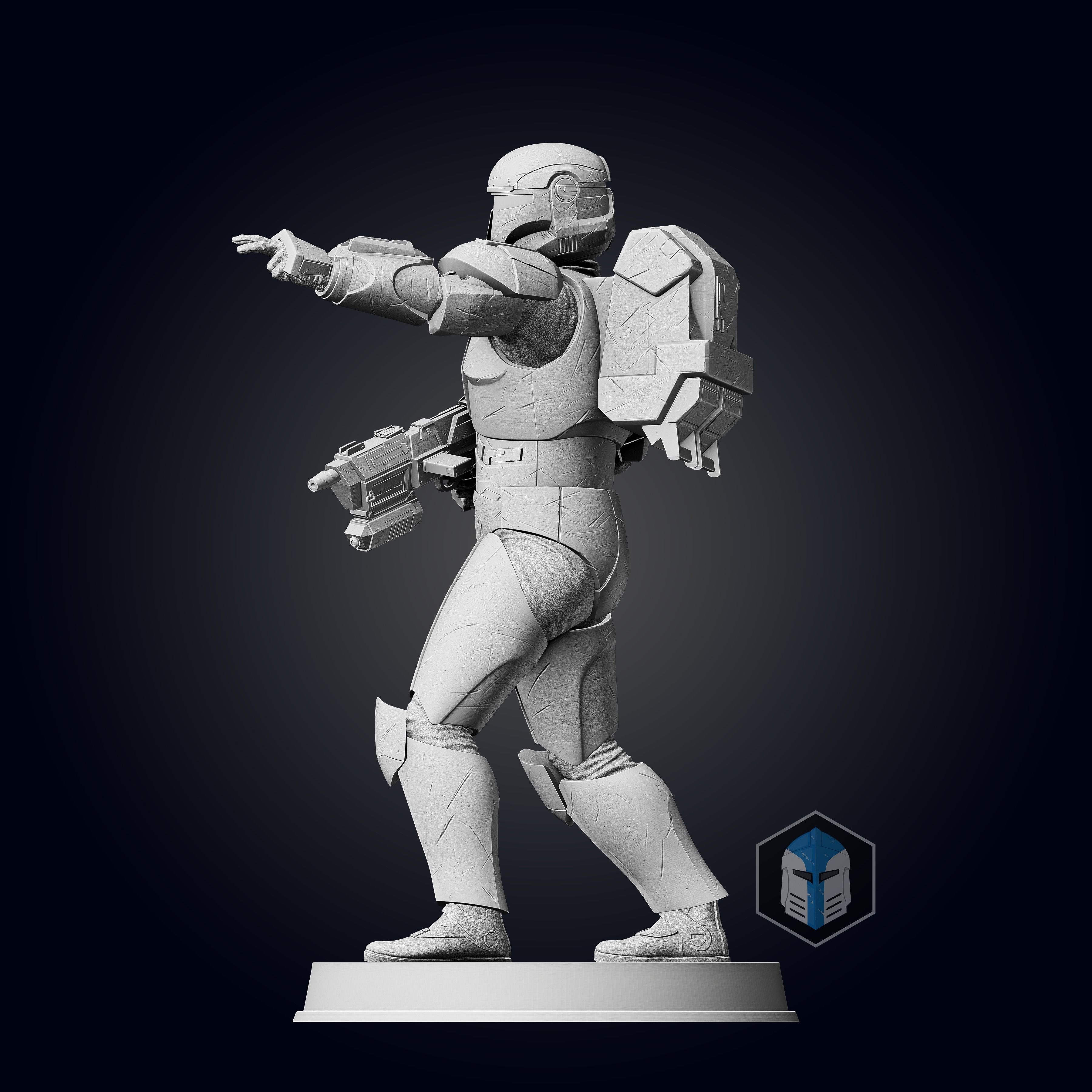 Republic Commando Figurine - Pose 3 3D model 3D printable | CGTrader