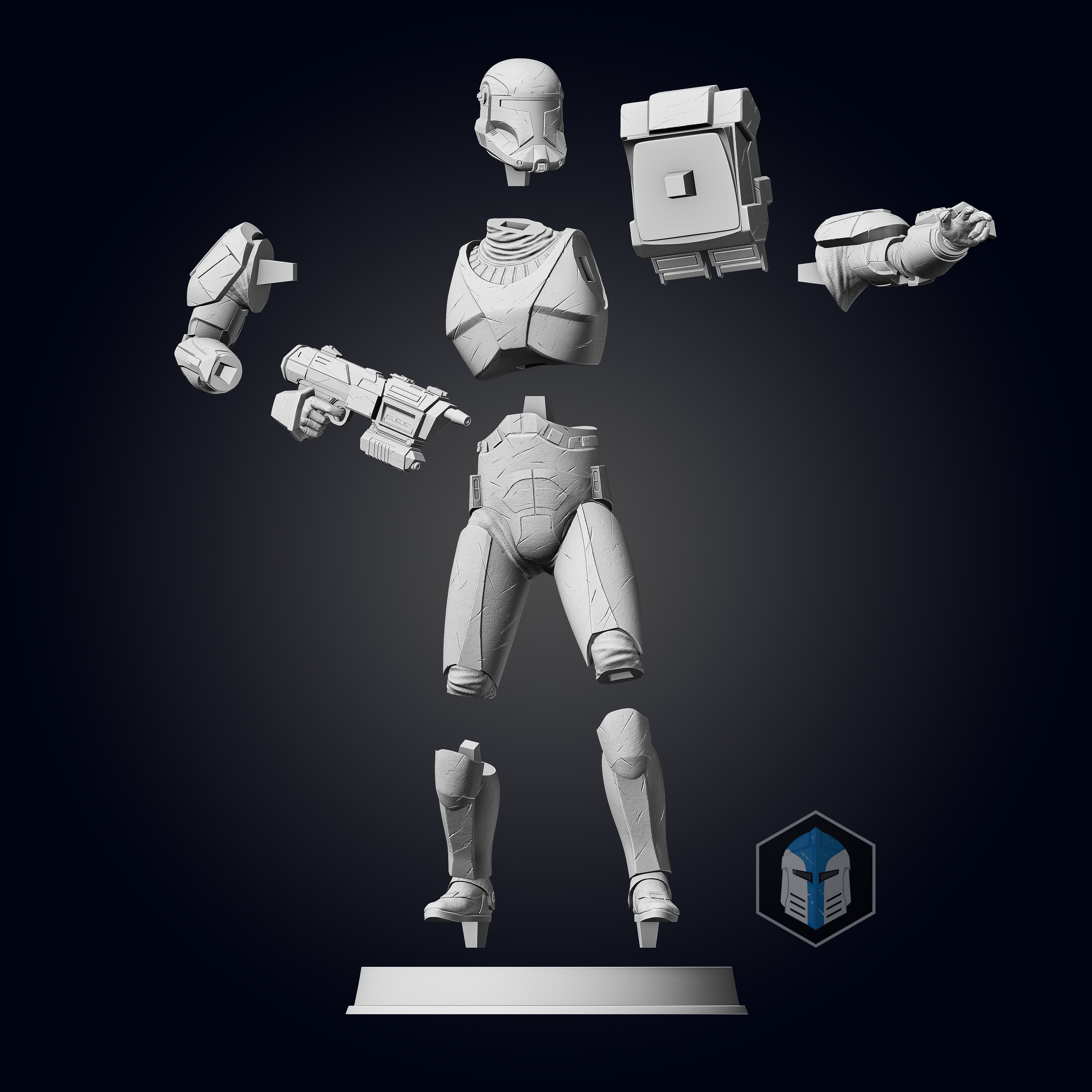 Republic Commando Figurine - Pose 3 3D model 3D printable | CGTrader