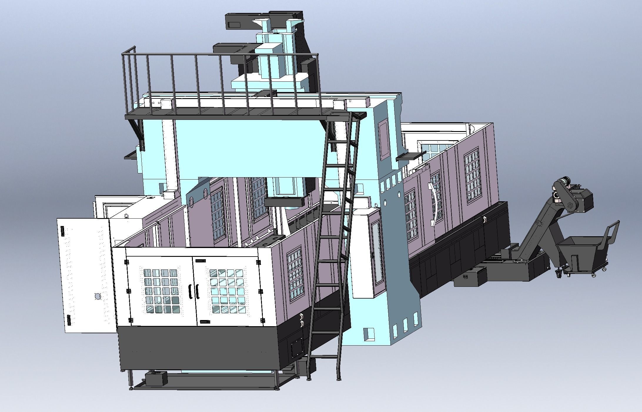 Large gantry milling machine 3D model | CGTrader