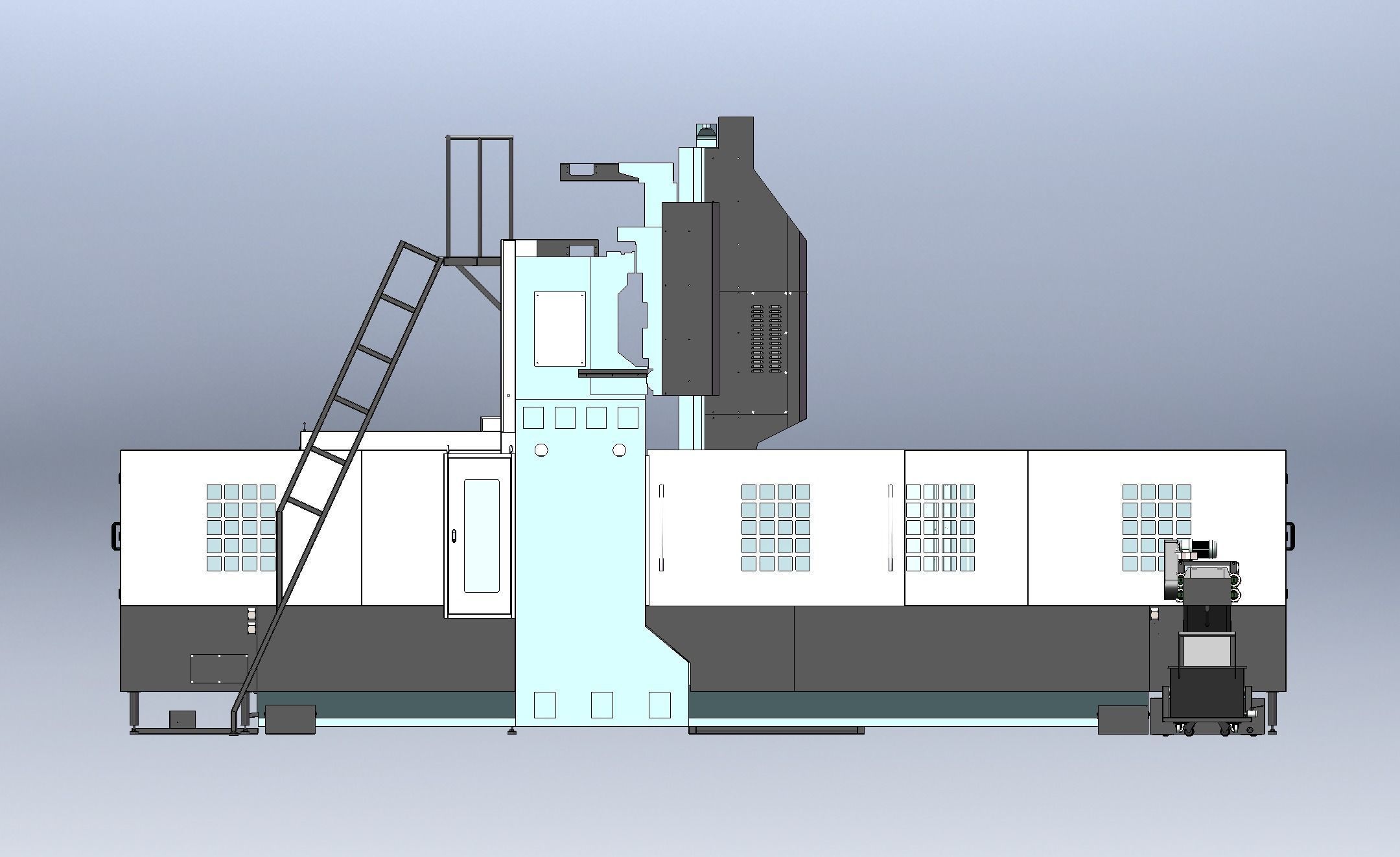 Large gantry milling machine 3D model | CGTrader