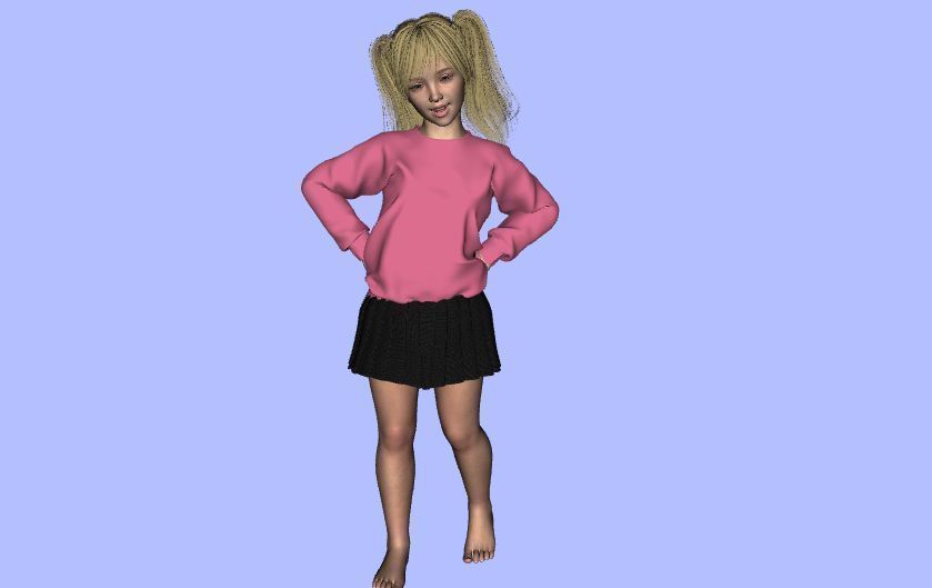 Diana Tween baby Genesis 8 Female 3D Model 3D model | CGTrader