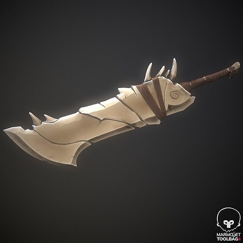 3D model Bone greatsword VR / AR / low-poly | CGTrader