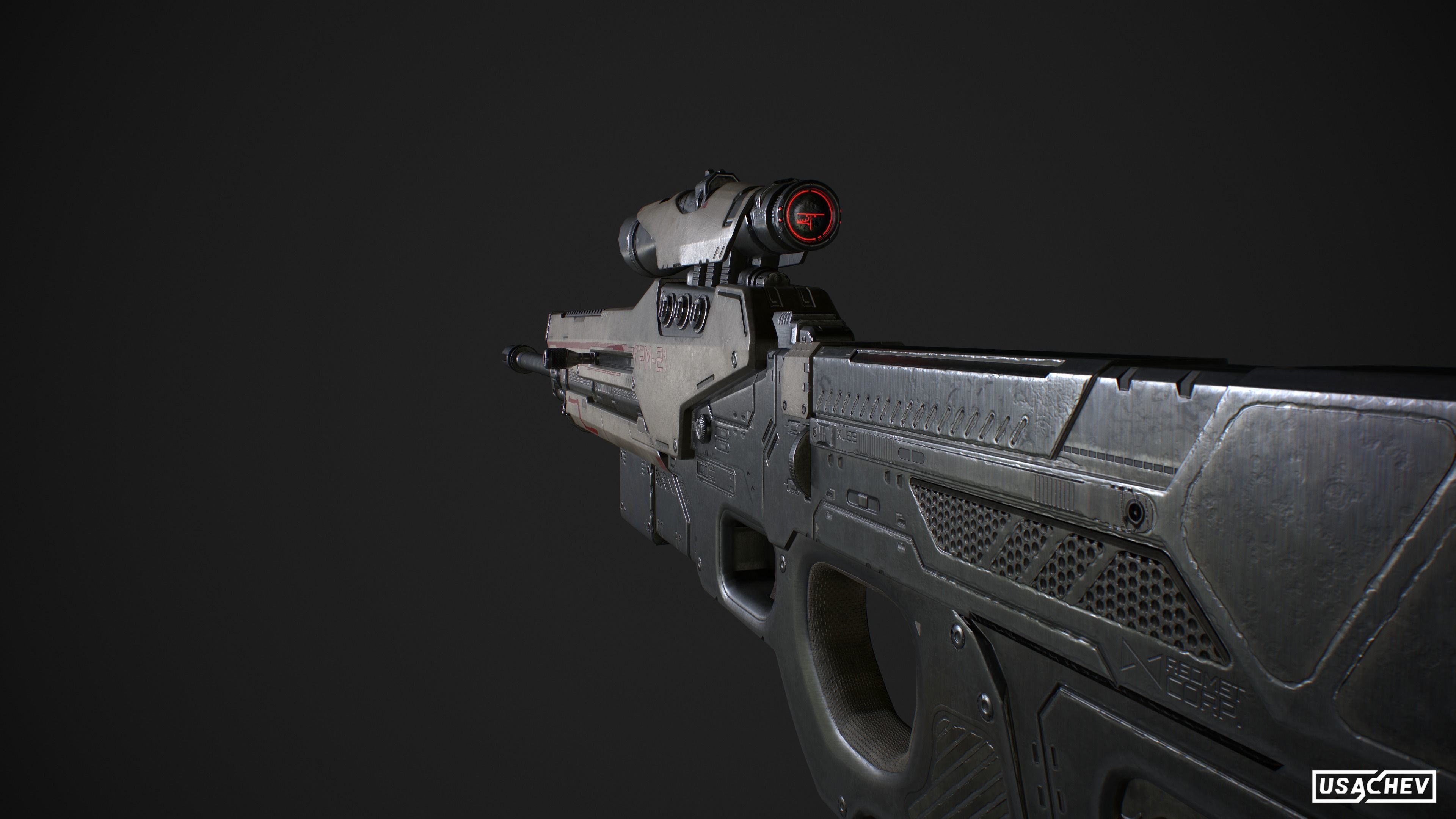 3D model AM-21 Sniper Rifle Game-ready UE4 VR / AR / low-poly | CGTrader