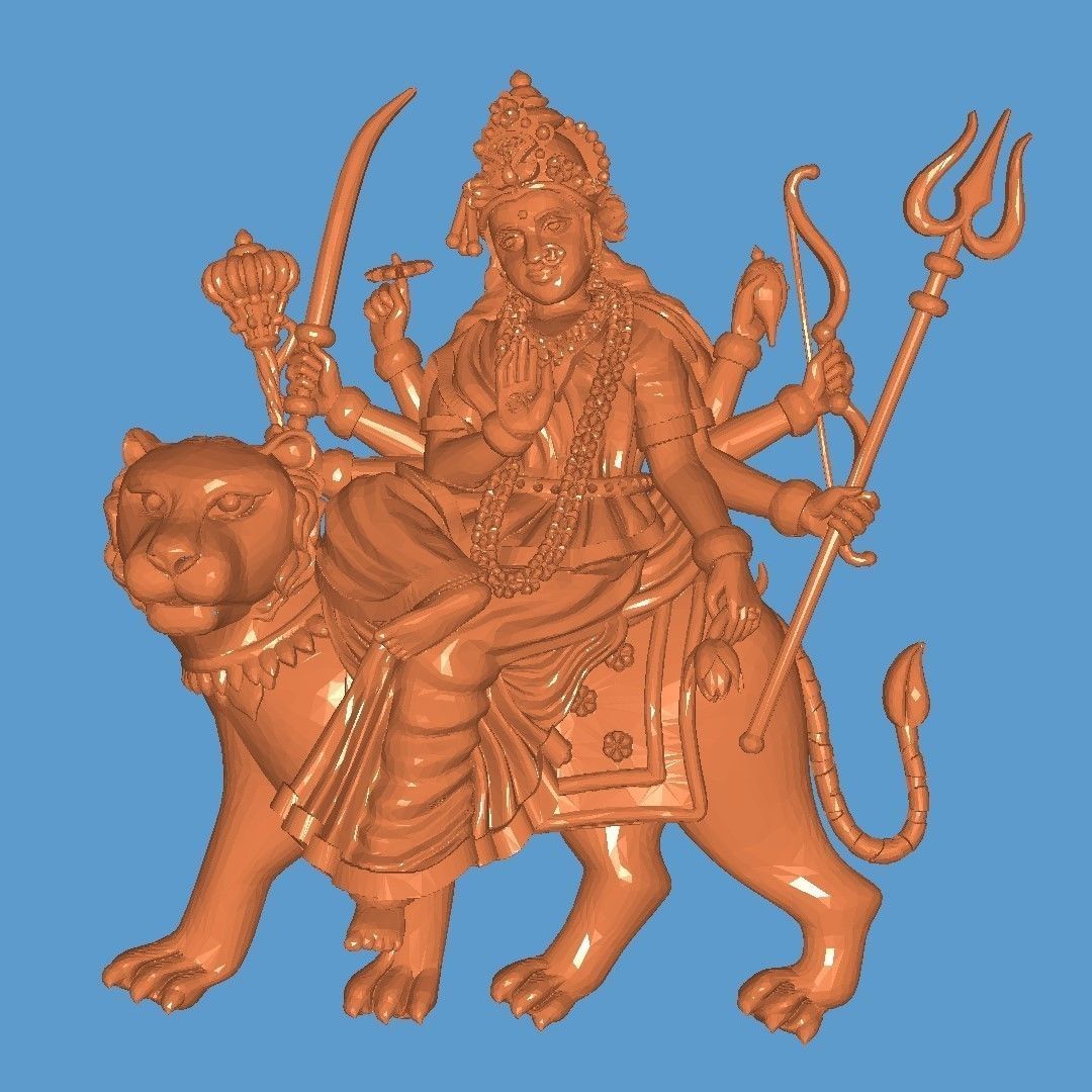 Godess Durga Mata 3D model 3D printable | CGTrader