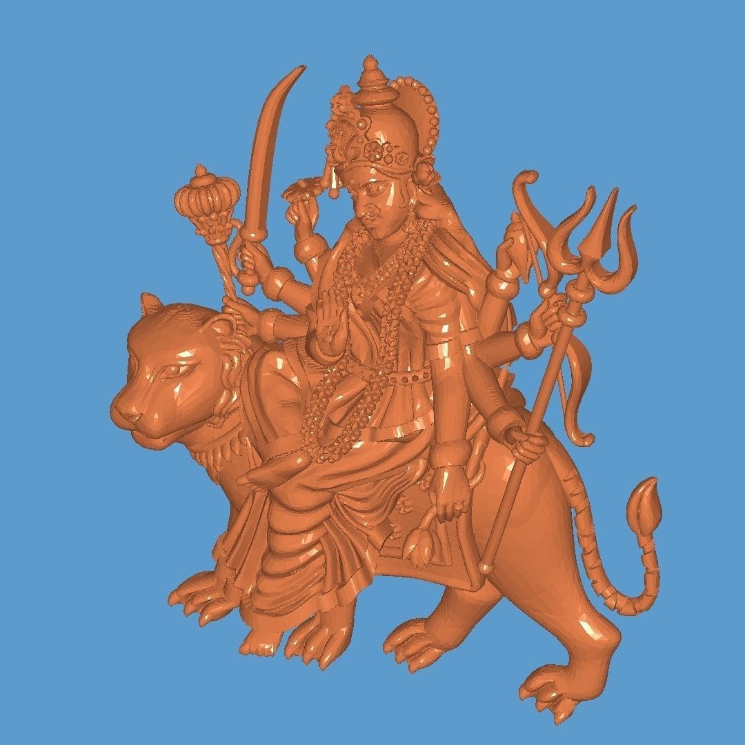 Godess Durga Mata 3D model 3D printable | CGTrader