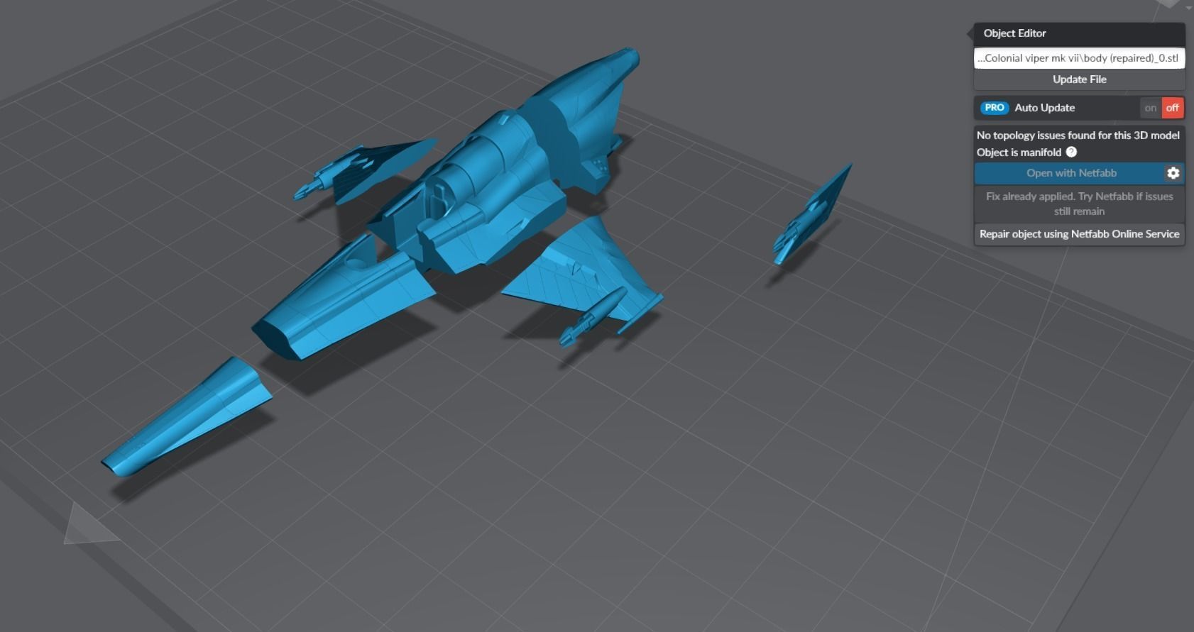 Colonial Viper Mk VII scale model 3D model 3D printable | CGTrader