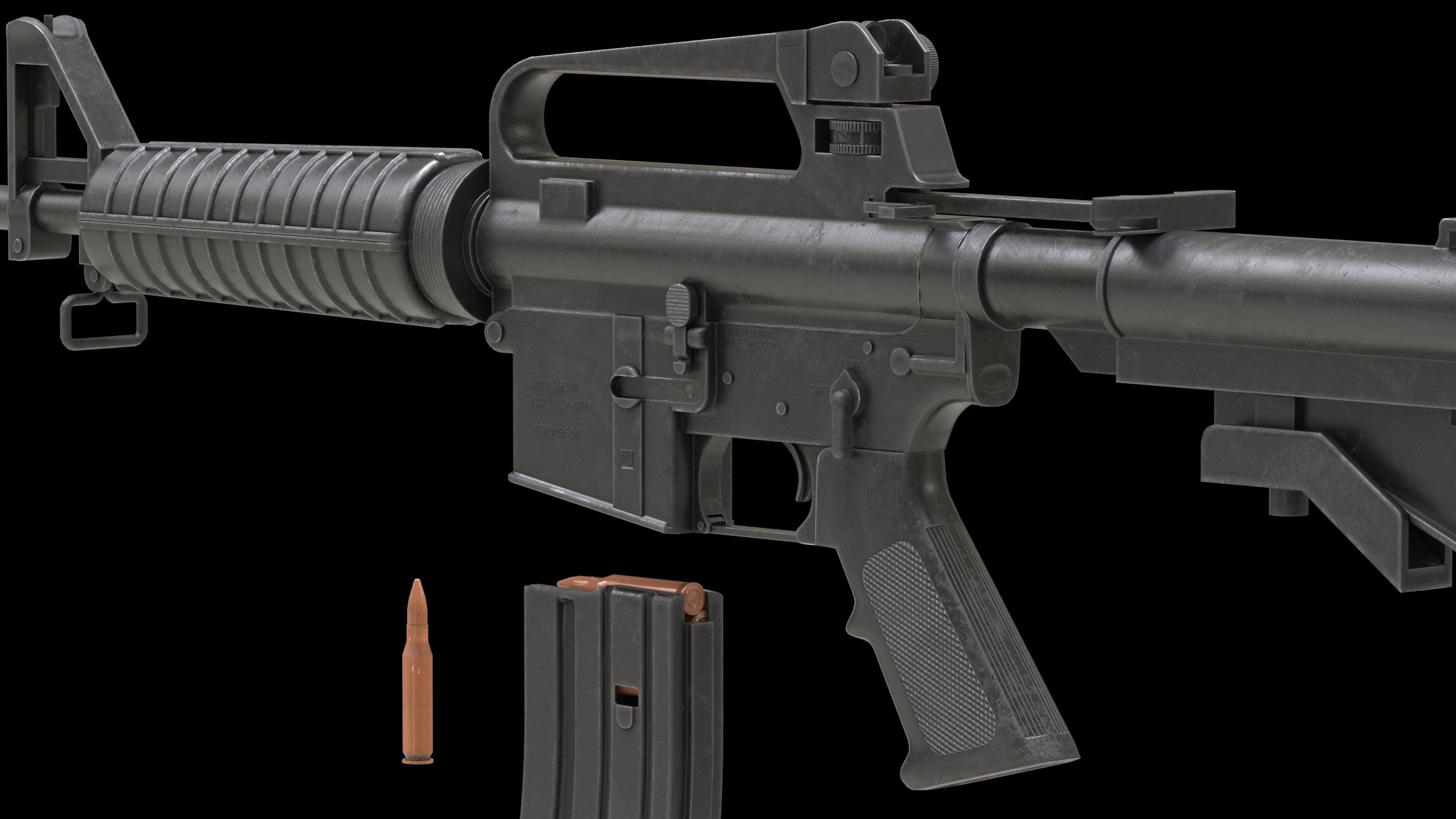 3D model Colt AR-15 Low Poly VR / AR / low-poly | CGTrader
