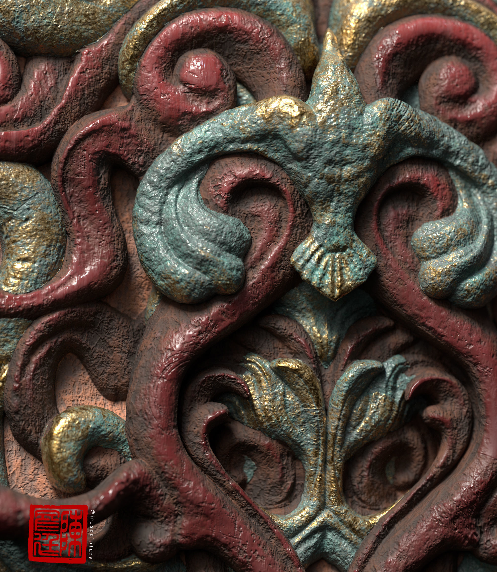 Raven sigil relief 3D model | CGTrader