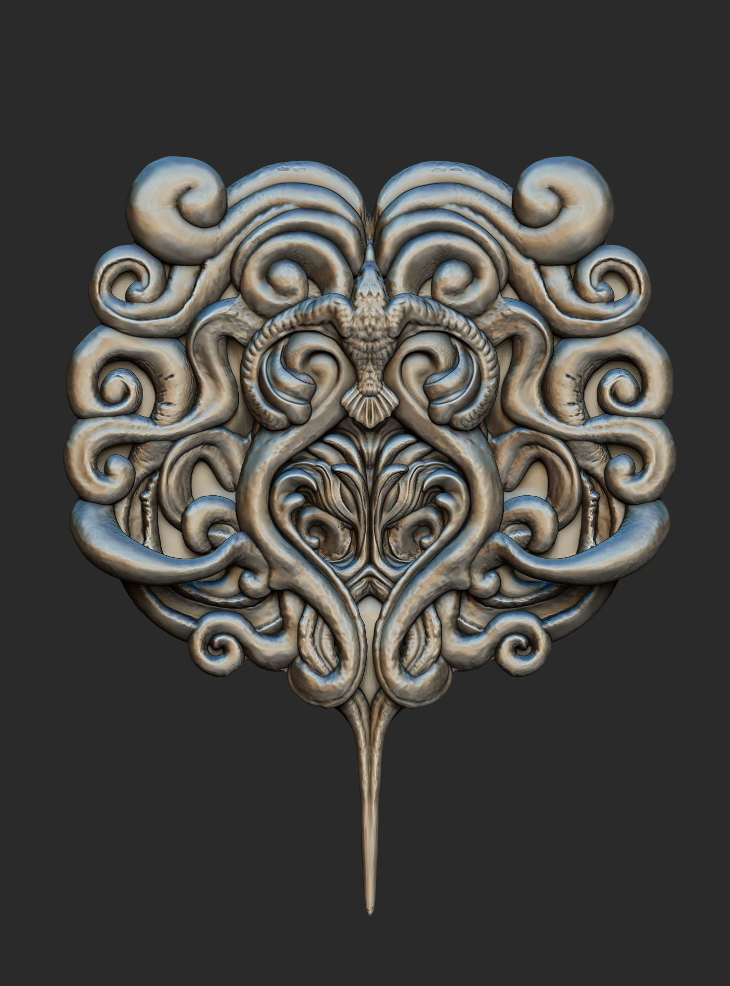 Raven sigil relief 3D model | CGTrader