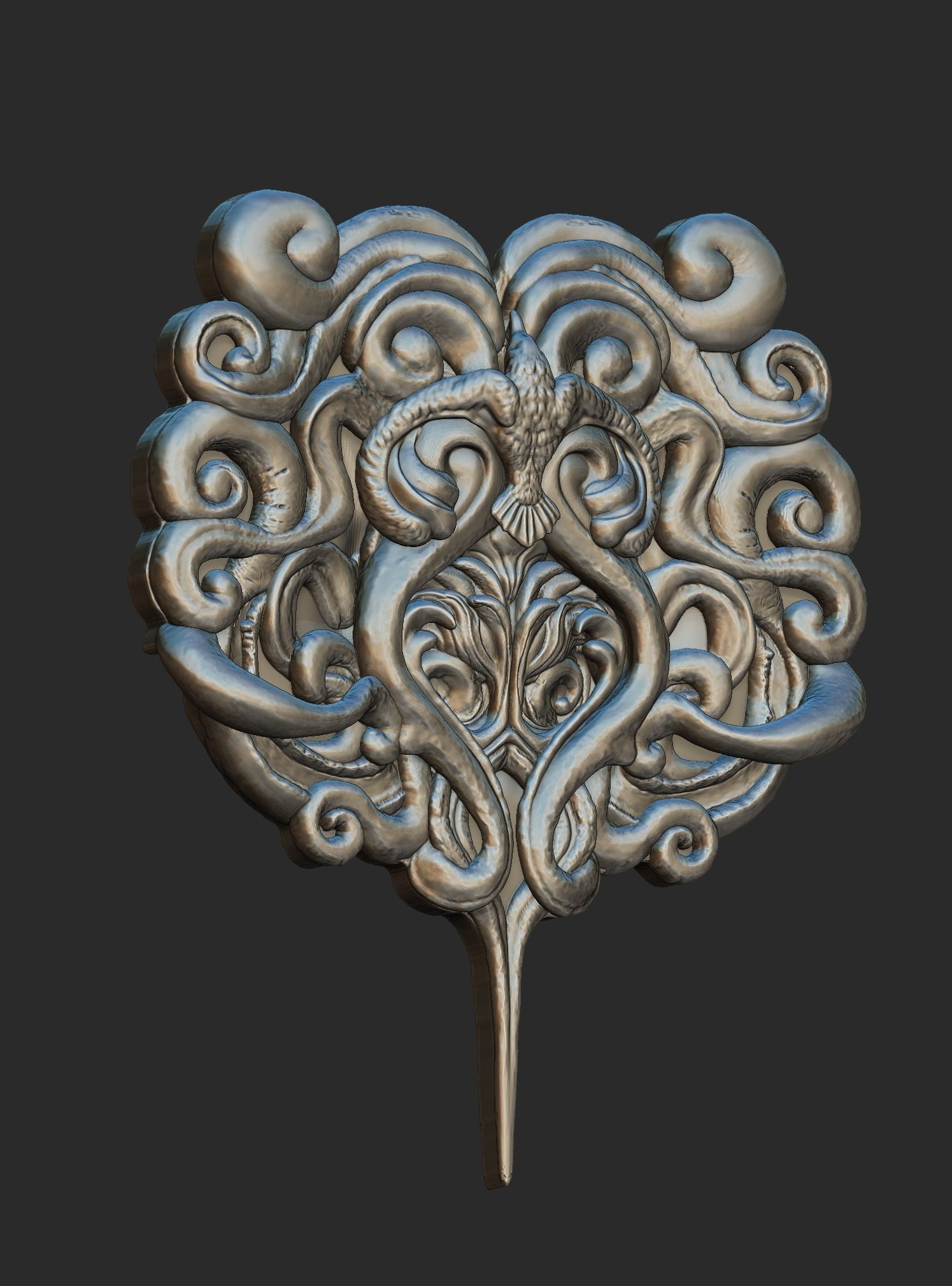 Raven sigil relief 3D model | CGTrader