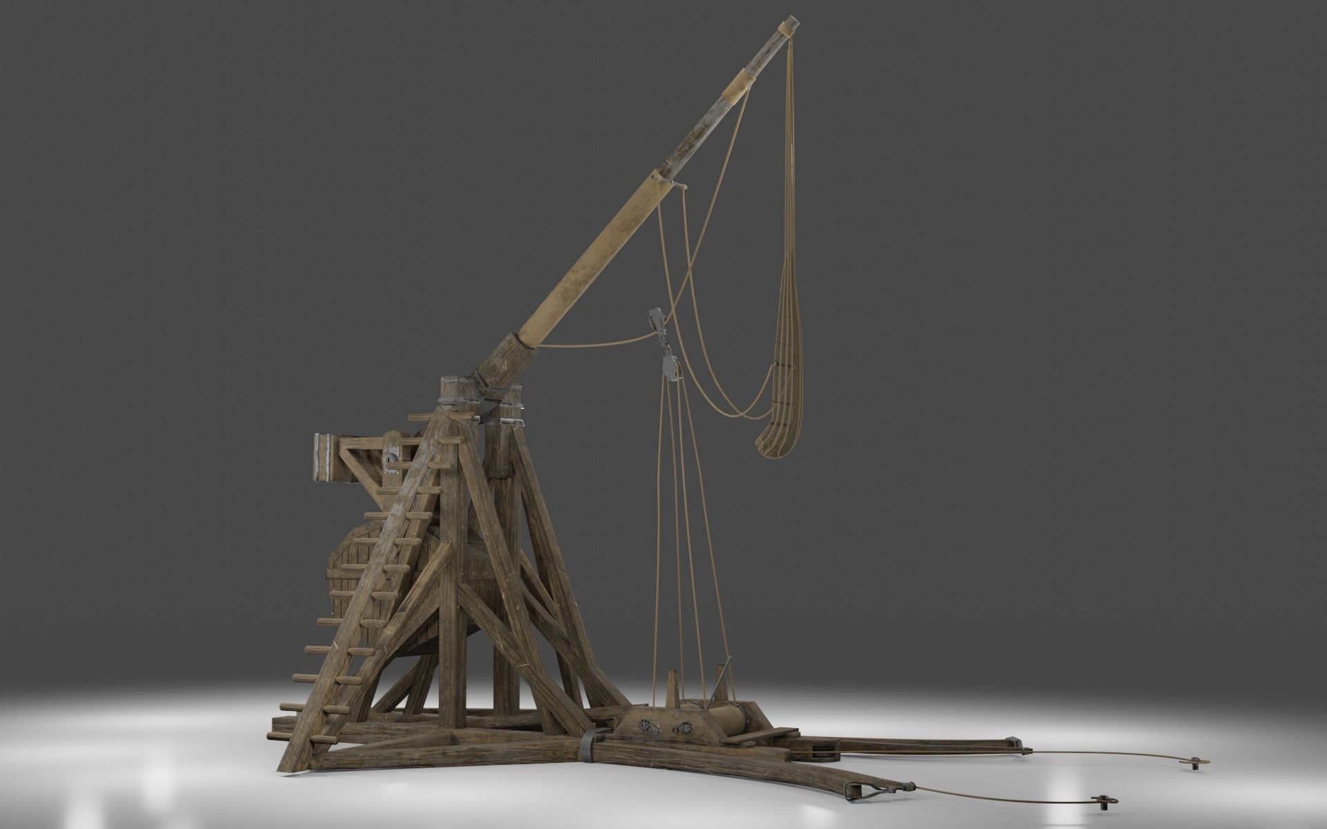 3D model MEDIEVAL Trebuchet VR / AR / low-poly | CGTrader