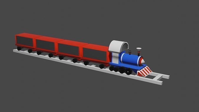 Toy Train Model free 3D model | CGTrader