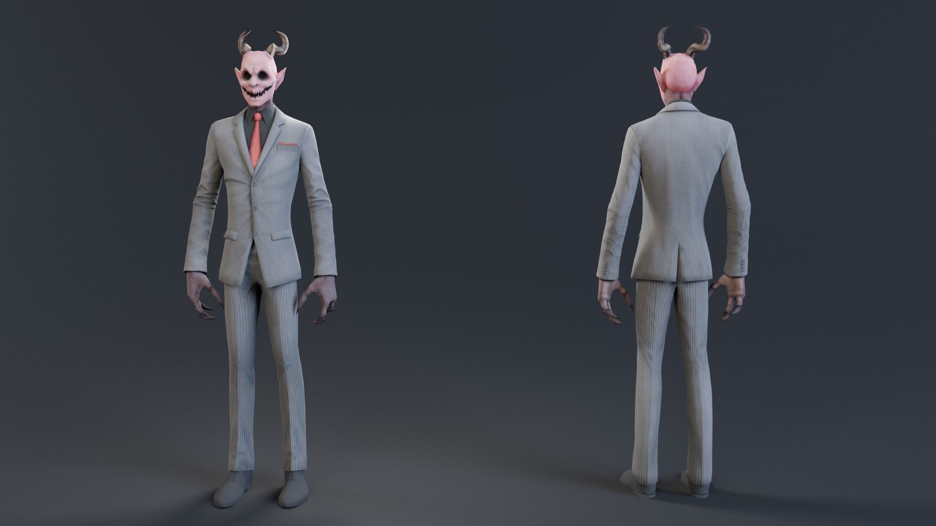 Scary Halloween - The Demon rigged 3D model rigged | CGTrader