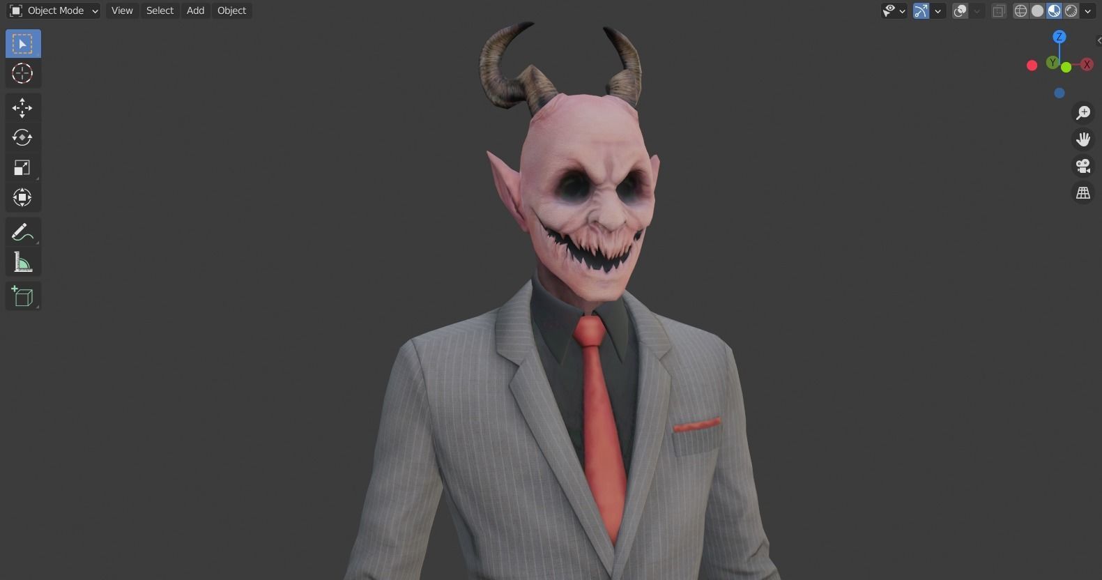 Scary Halloween - The Demon rigged 3D model rigged | CGTrader