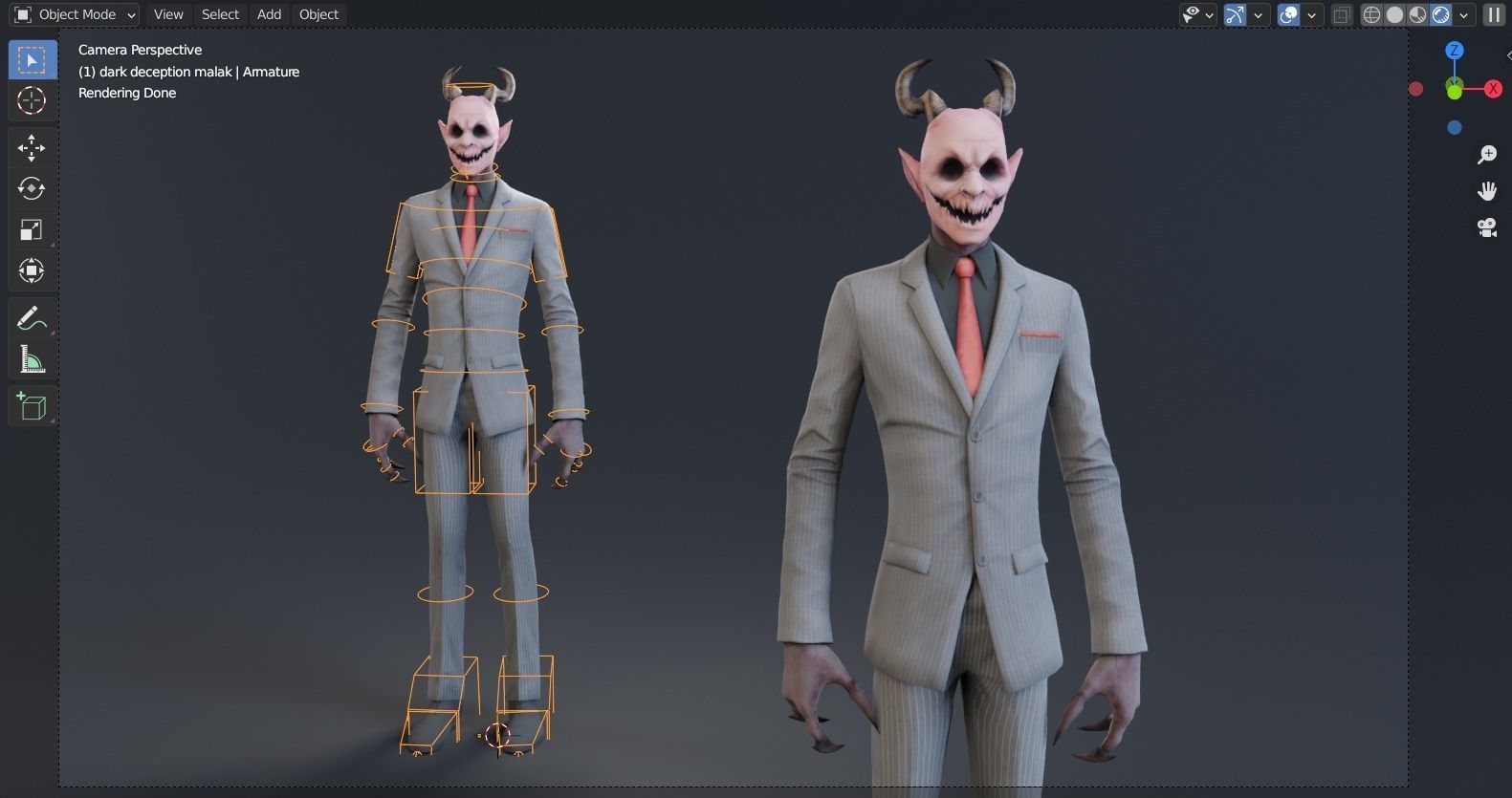 Scary Halloween - The Demon rigged 3D model rigged | CGTrader