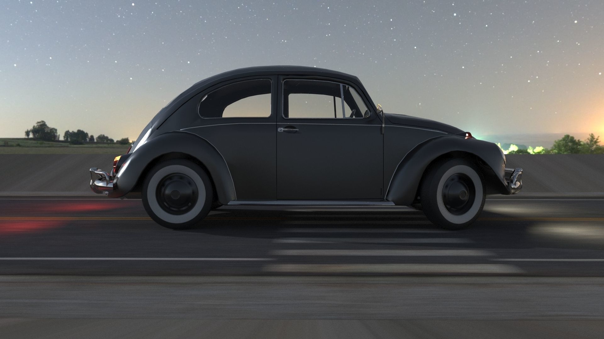 Volkswagen Beetle 3D model animated | CGTrader