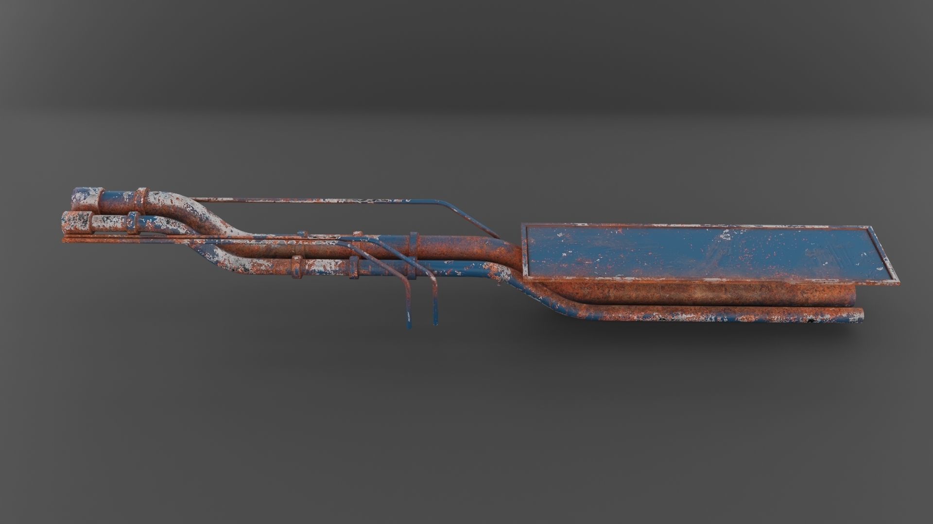 Low poly game ready 3d si-fi pipe asset free VR / AR / low-poly 3D ...